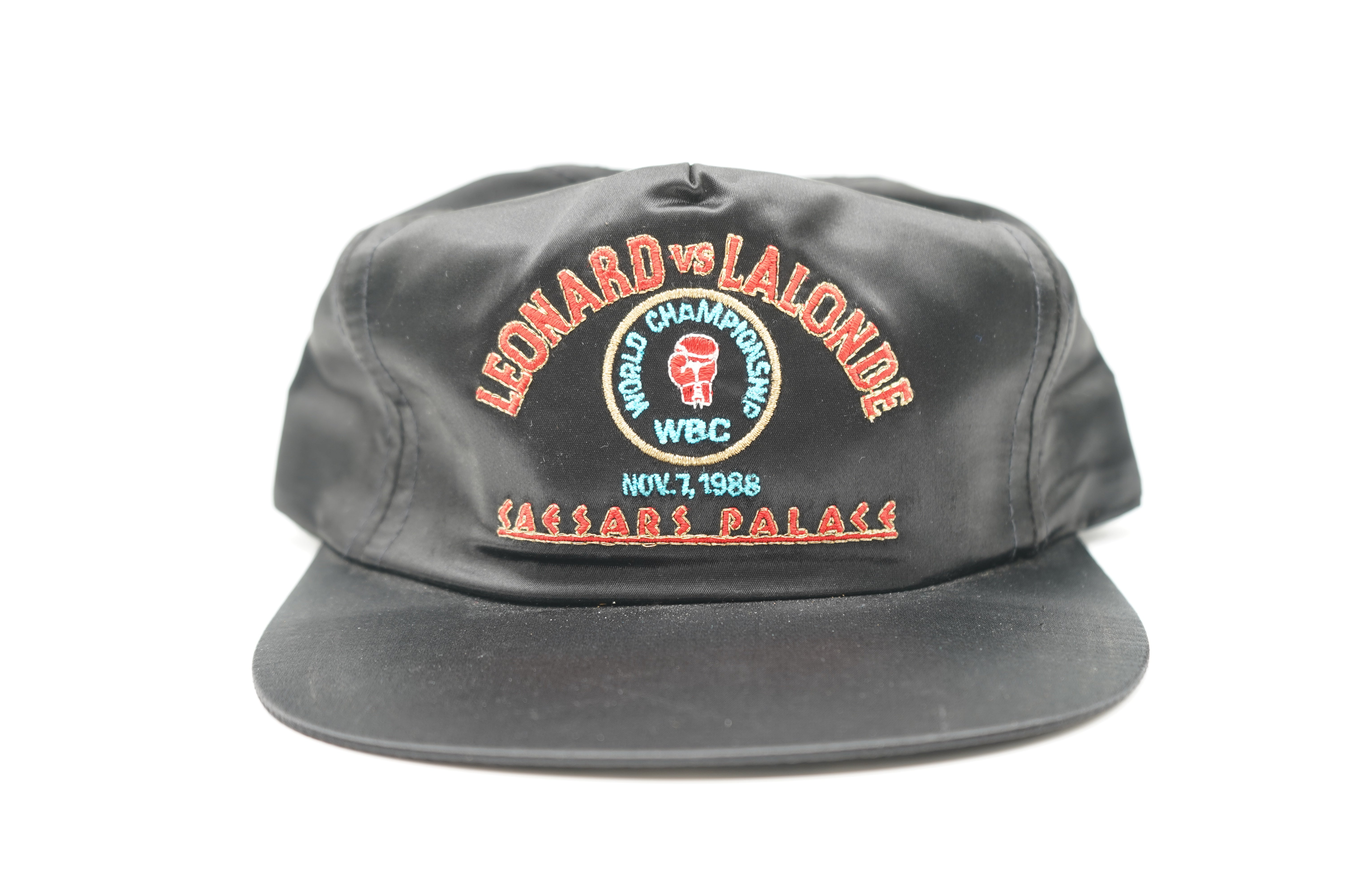 Vintage 1988 Leonard vs Lalonde World Champion Satin Strapback Hat ...